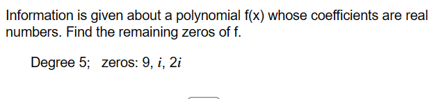 Solved Information is given about a polynomial f(x) ﻿whose | Chegg.com