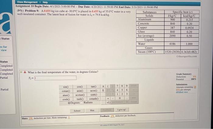 Solved 0215 a Class Management Help Assignment 10 Begin | Chegg.com