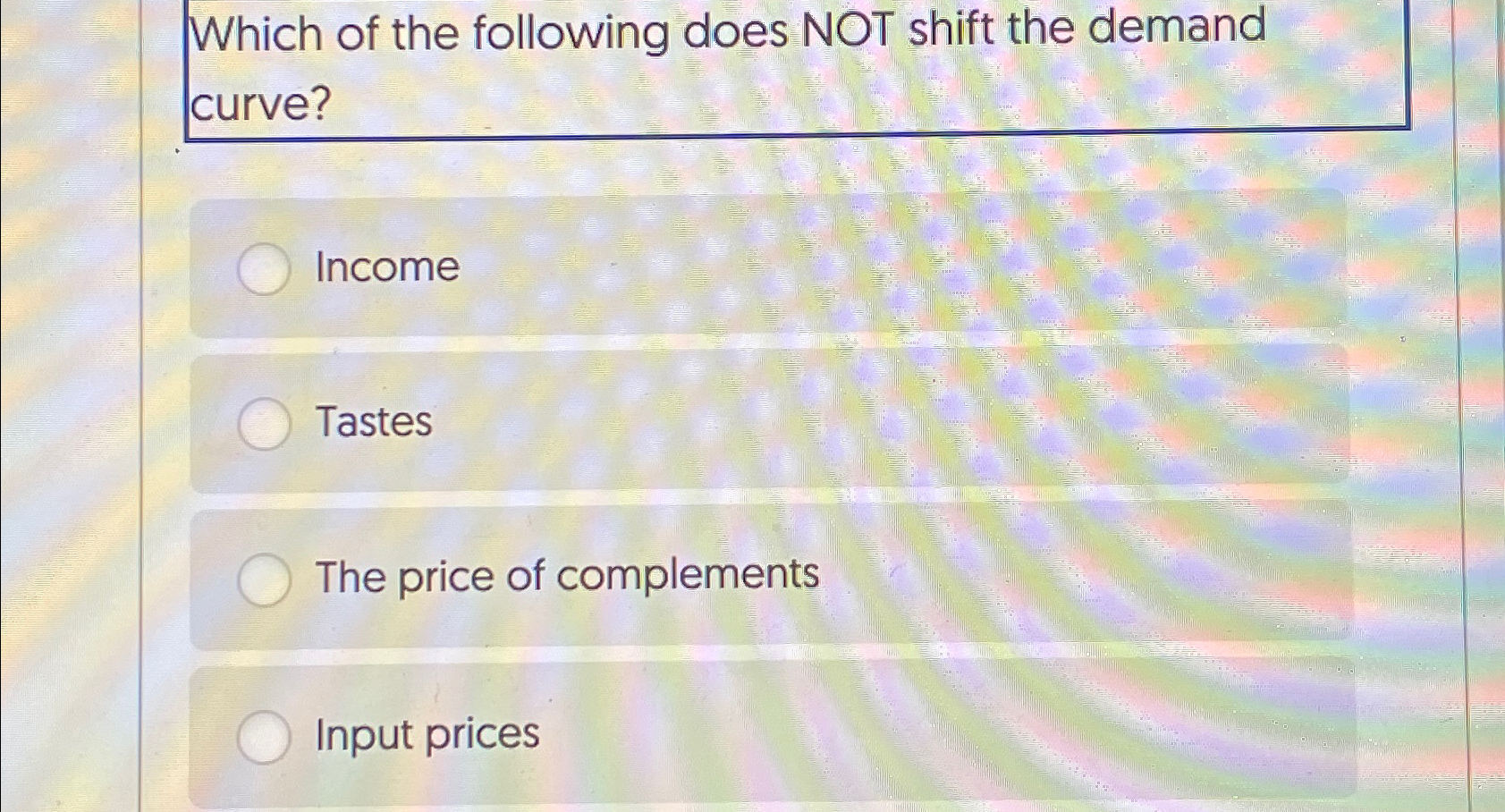 Solved Which of the following does NOT shift the demand | Chegg.com