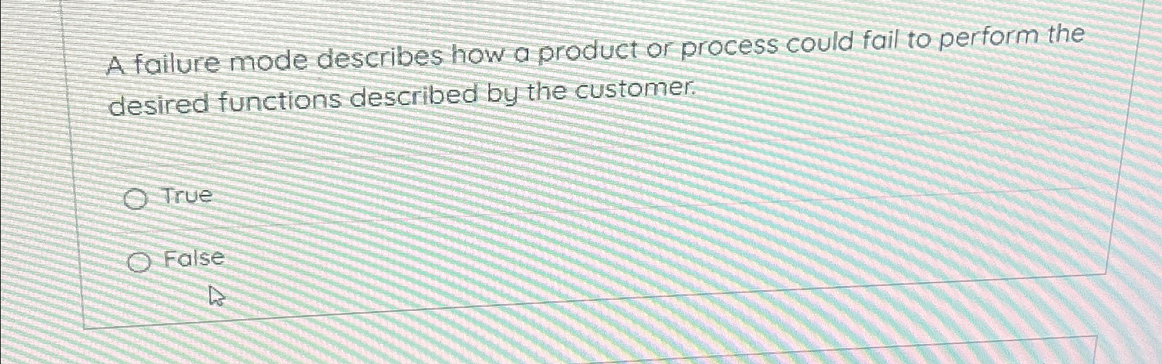 Solved A failure mode describes how a product or process | Chegg.com