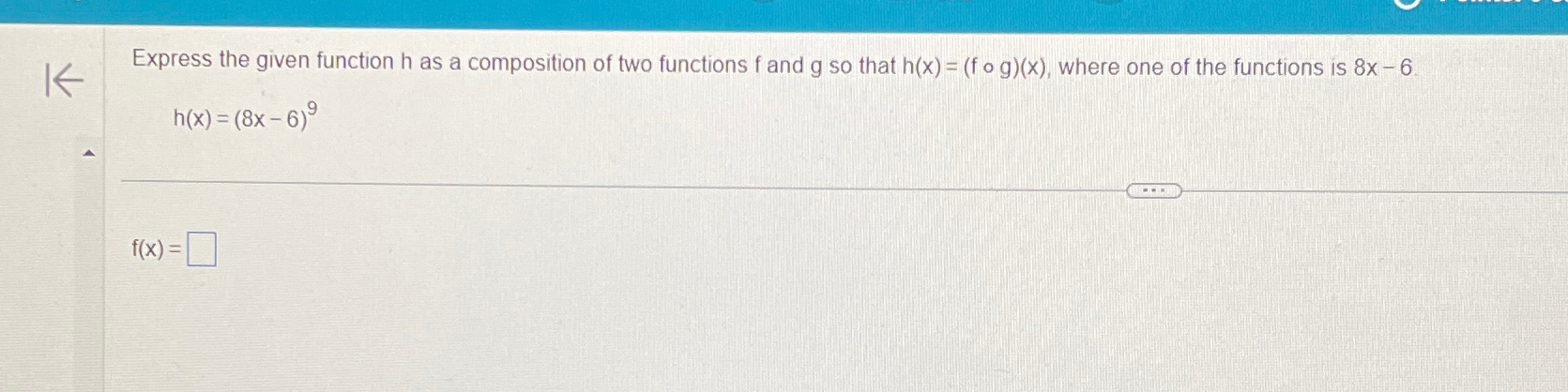 Solved Express the given function h ﻿as a composition of two | Chegg.com