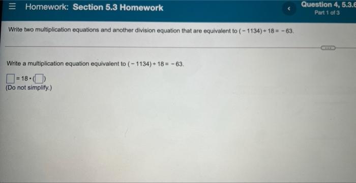 Solved = Homework: Section 5.3 Homework Question 4, 5.3.E | Chegg.com