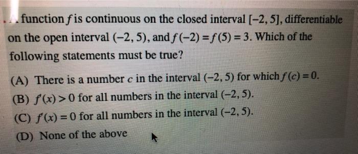 Solved .function f is continuous on the closed interval | Chegg.com