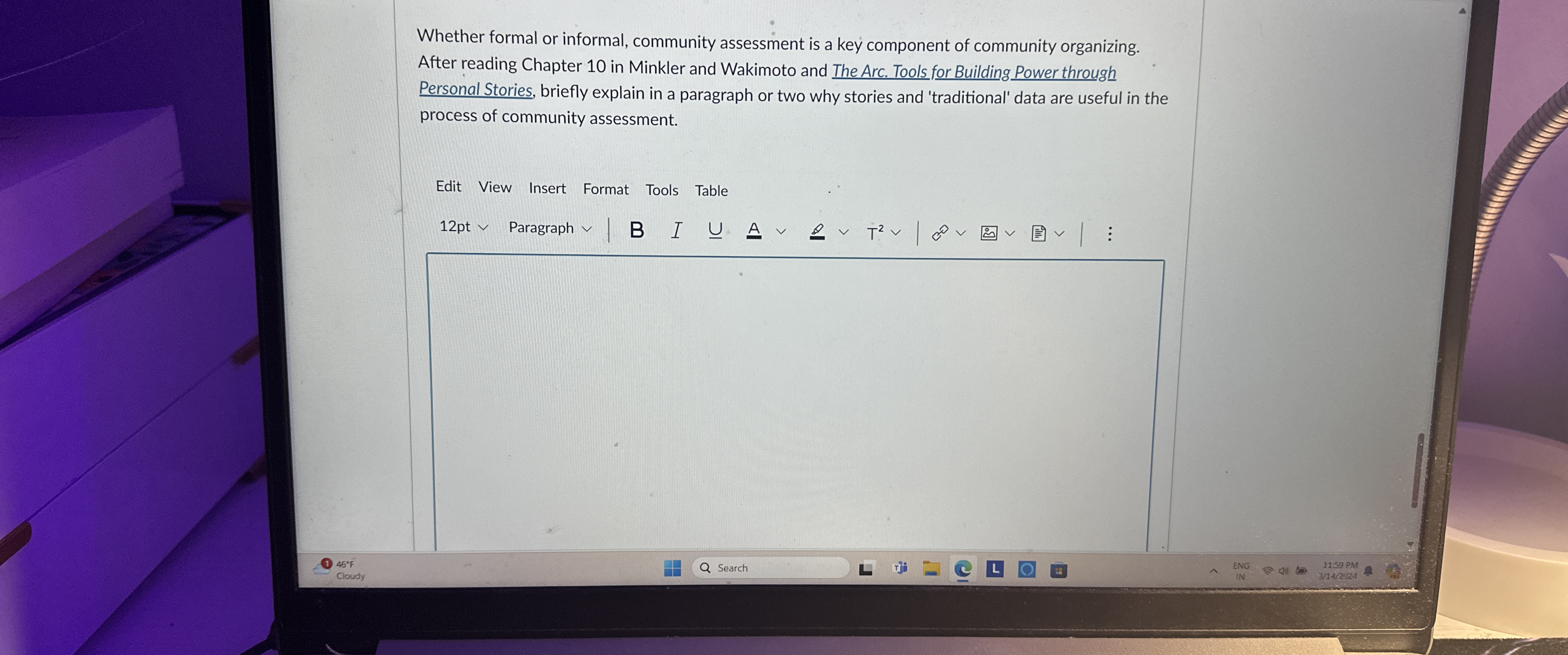 Solved Whether formal or informal, community assessment is a | Chegg.com