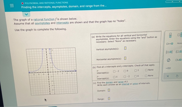 Solved O POLYNOMIAL AND RATIONAL FUNCTIONS Finding the | Chegg.com