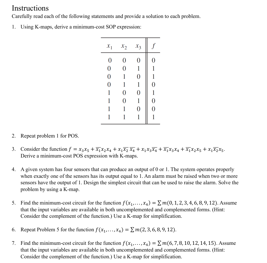 InstructionsCarefully read each of ﻿the following | Chegg.com