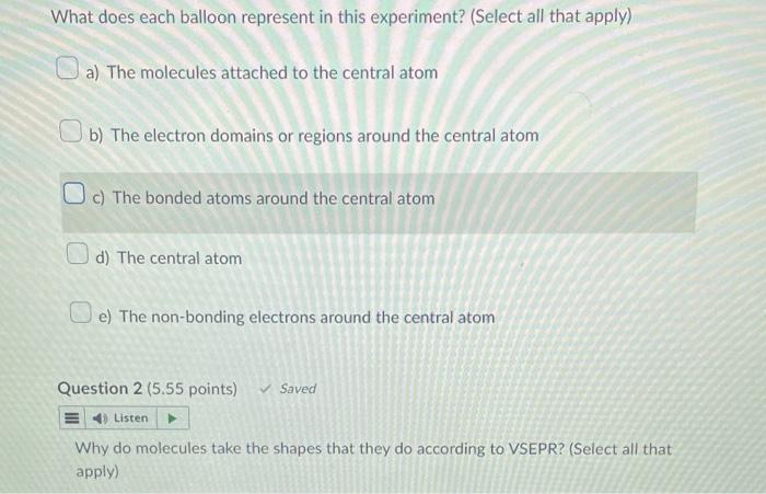 Solved What does each balloon represent in this experiment? | Chegg.com