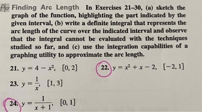 Solved Finding Arc Length In Exercises 21-30, (a) sketch the | Chegg.com