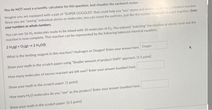Solved You do NOT need a scientific calculator for this | Chegg.com