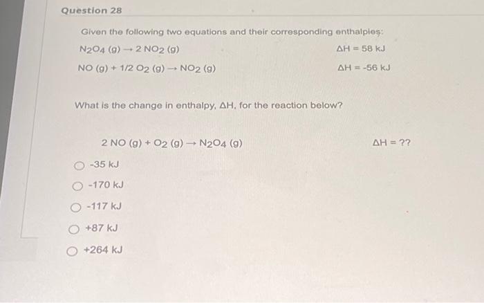 Solved Given the following two equations and their | Chegg.com