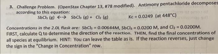 Solved 3. Challenge Problem. (Openstax Chapter 13,#78 | Chegg.com