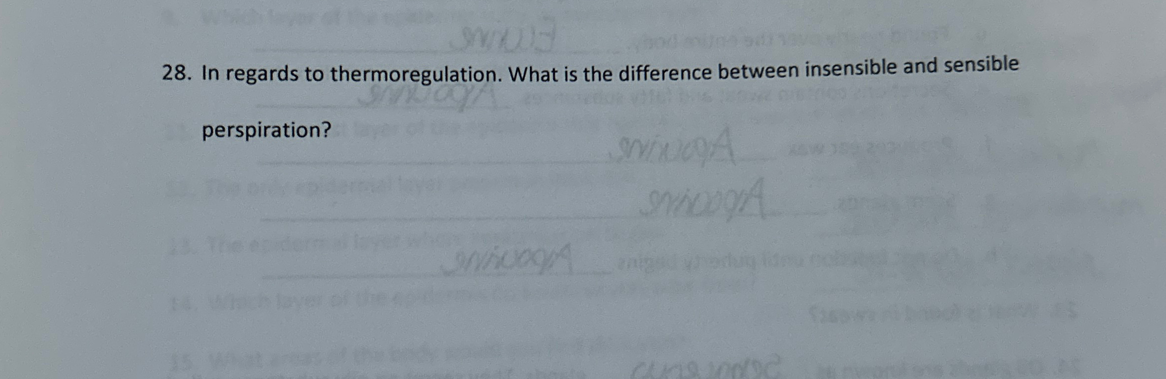 Solved In regards to thermoregulation. What is the | Chegg.com