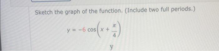Solved Sketch the graph of the function. (Include two full | Chegg.com