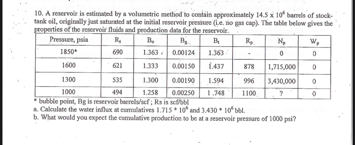 Solved by an EXPERT A reservoir is estimated by a volumetric method to ...