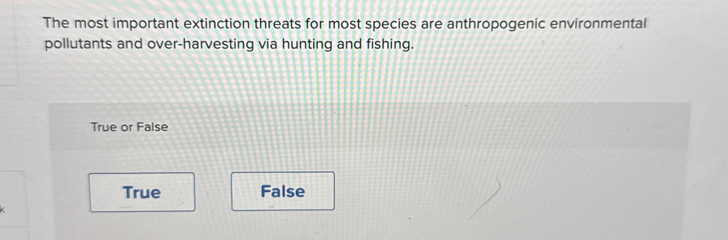 Solved The most important extinction threats for most | Chegg.com