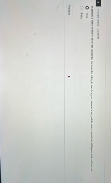 Solved Multiple Choice 2.5 ﻿pointsIn genreral, a higher | Chegg.com