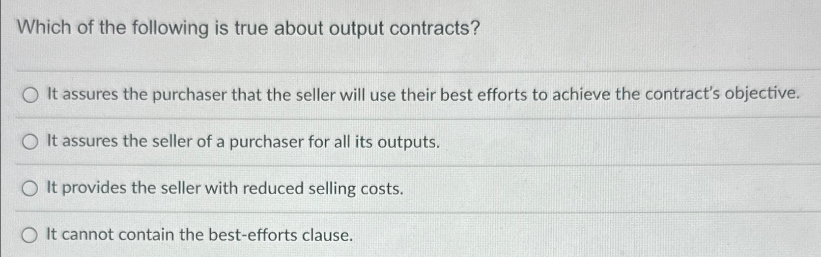 Solved Which of the following is true about output | Chegg.com