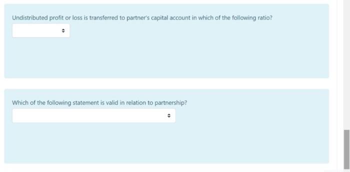 Undistributed profit or loss is transferred to | Chegg.com
