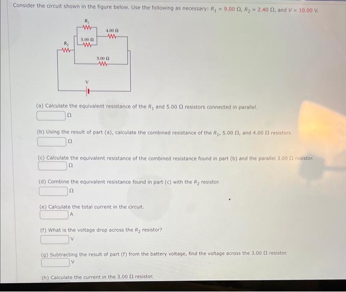 Solved ider the circuit shown in the figure below. Use the | Chegg.com