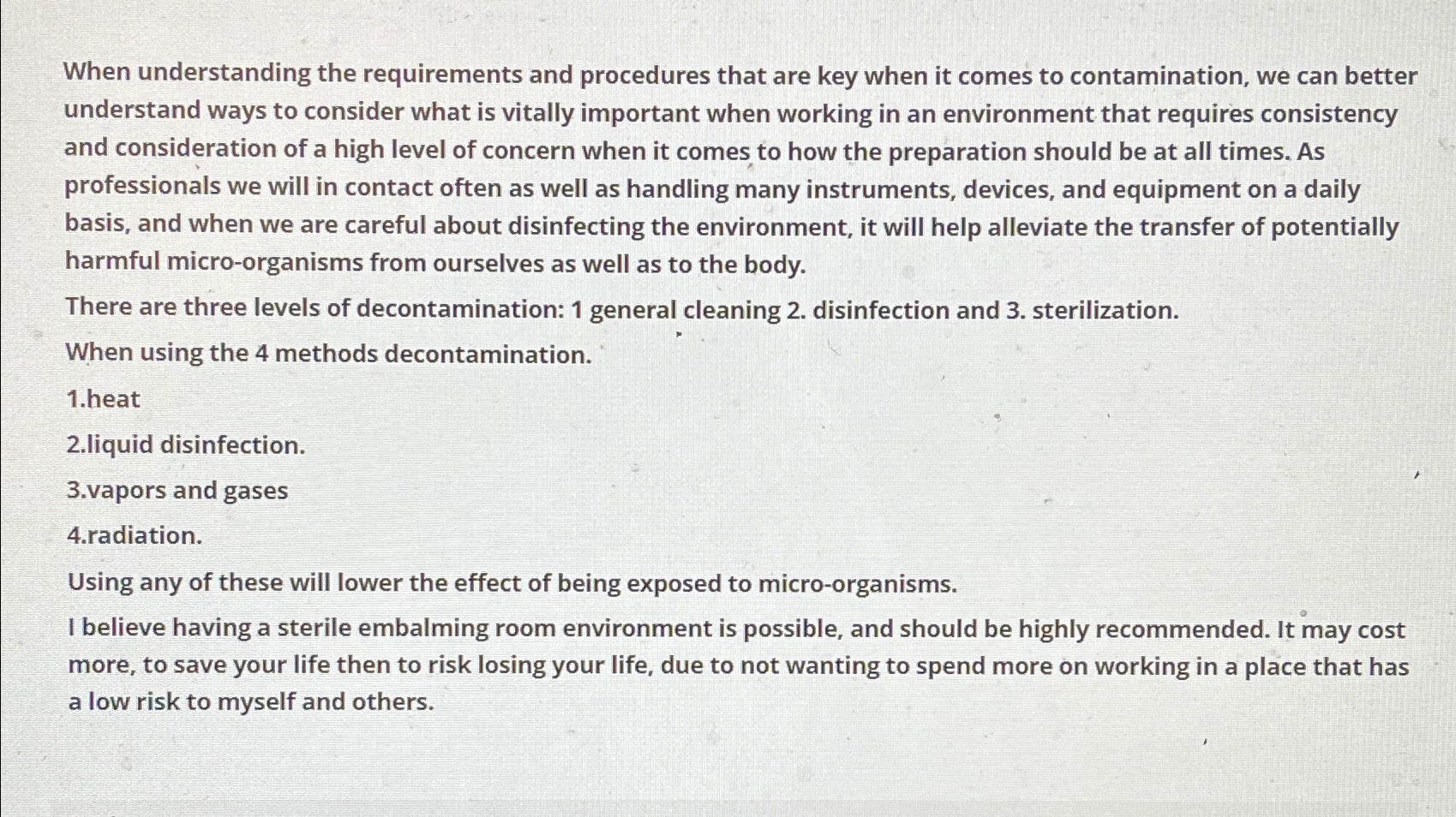 Solved When understanding the requirements and procedures | Chegg.com