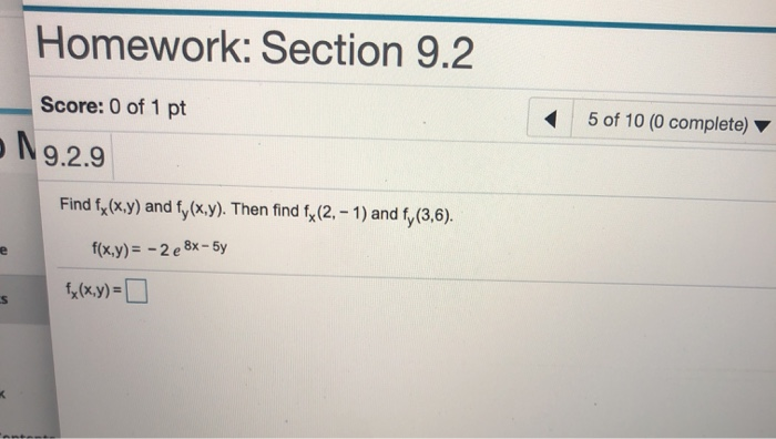 Solved Homework Section 9 2 Score 0 Of 1 Pt 5 Of 10 0