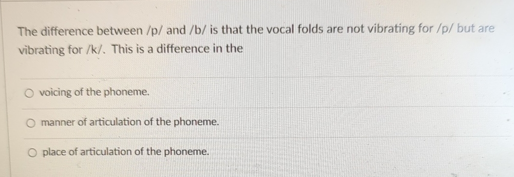 Solved The difference between ??p? ﻿and ??b? ﻿is that the | Chegg.com