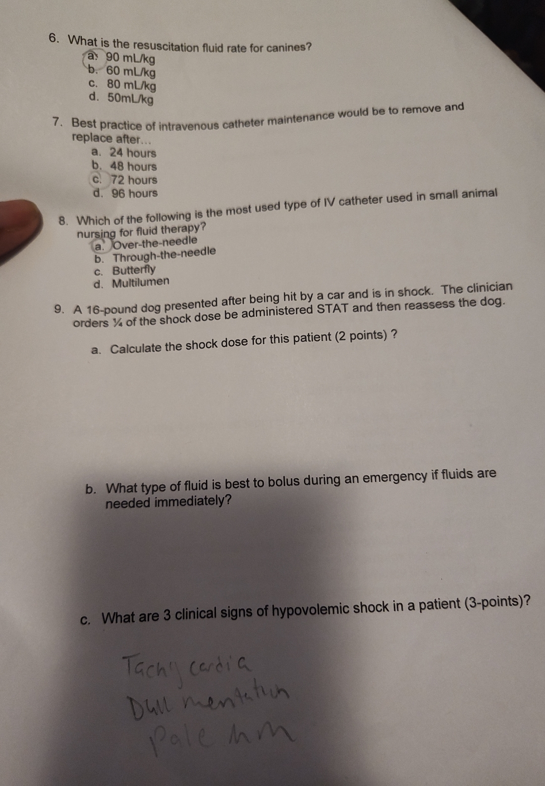 Solved What is the resuscitation fluid rate for | Chegg.com
