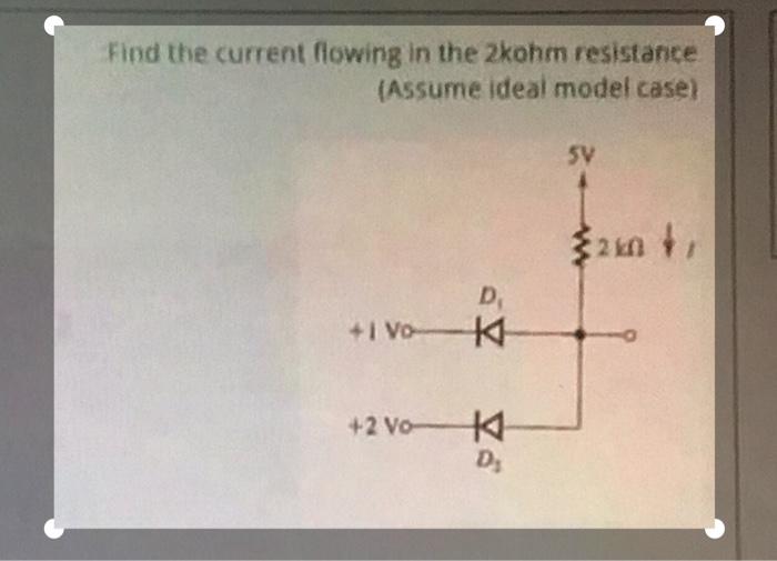 Solved Find the current flowing in the 2kohm resistance | Chegg.com