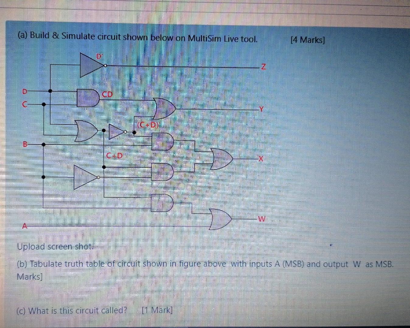 Solved (a) Build & Simulate circuit shown below on MultiSim | Chegg.com