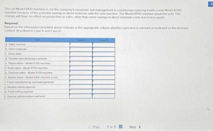 Solved Exercise 11-1 (Static) Identifying Relevant Costs | Chegg.com