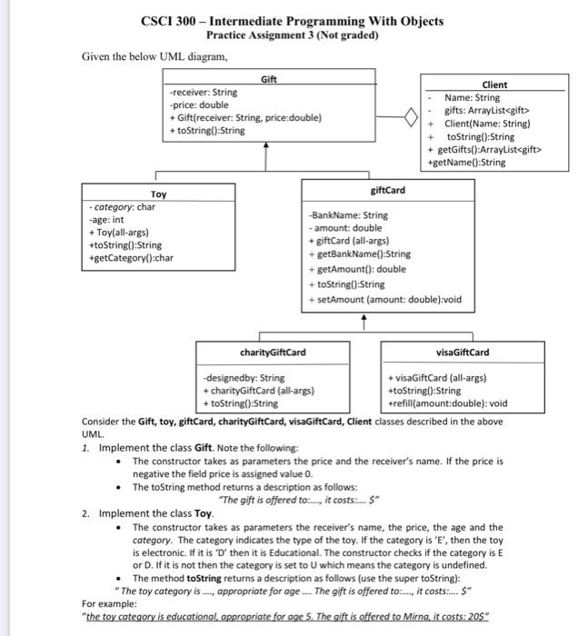 Solved CSCI 300 - Intermediate Programming With Objects | Chegg.com