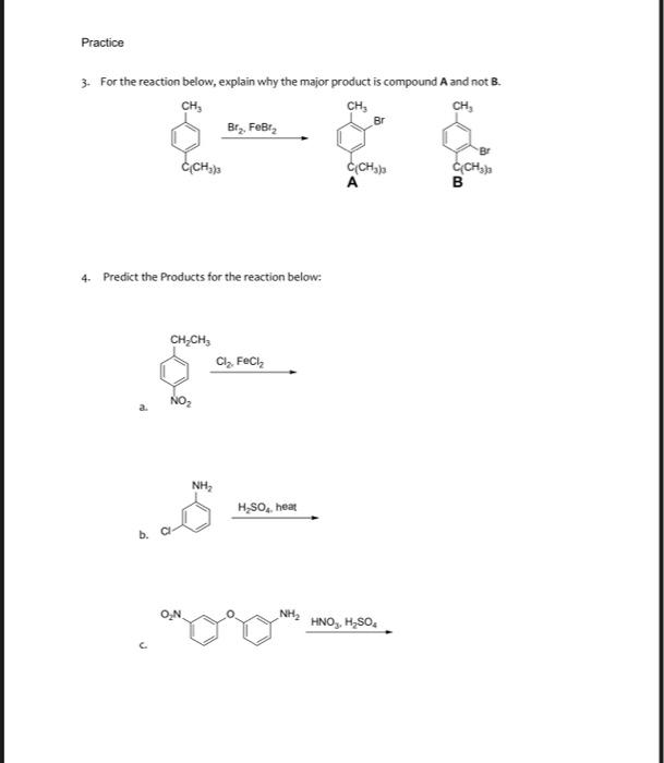 Solved 4. Predict the products for the reactions showne b. | Chegg.com