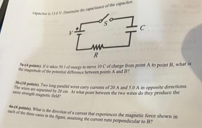 Solved capacitar is 150 V.......mine the capacitance of the | Chegg.com