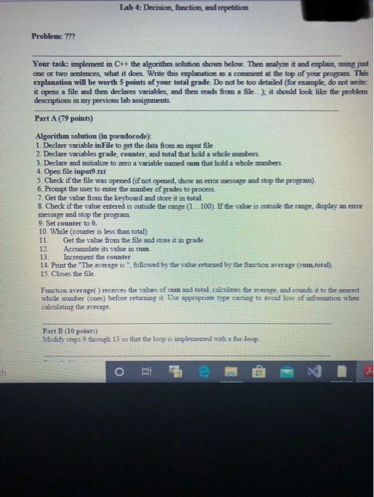 Solved Lab 4: Decision, function, and repetition Problem: | Chegg.com