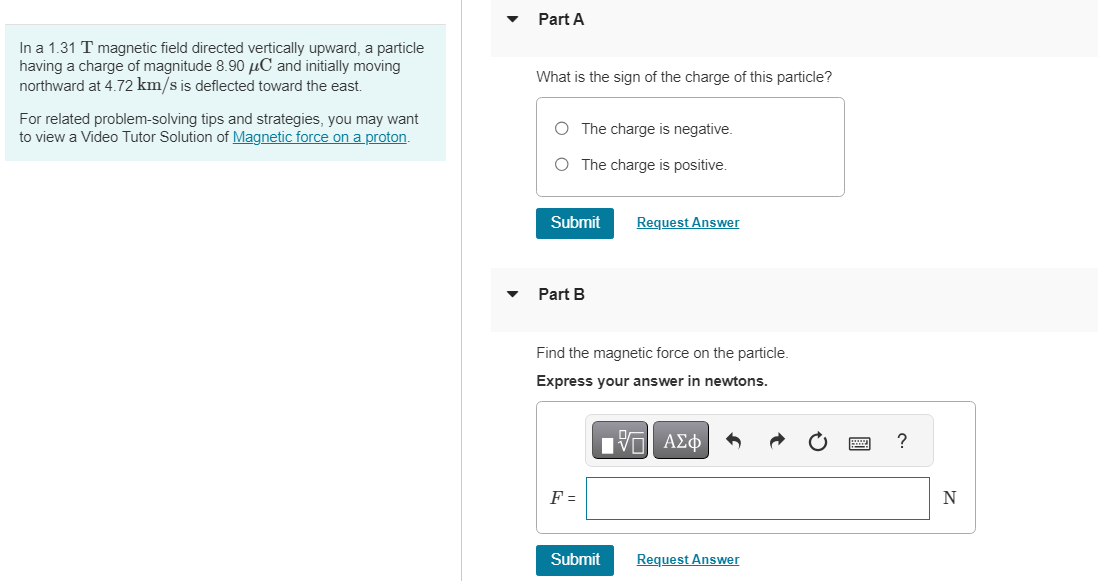 Solved Part AIn a 1.31 ﻿T magnetic field directed vertically | Chegg.com