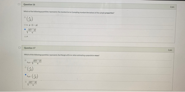 Solved Question 16 2 pts Which of the following quantities | Chegg.com