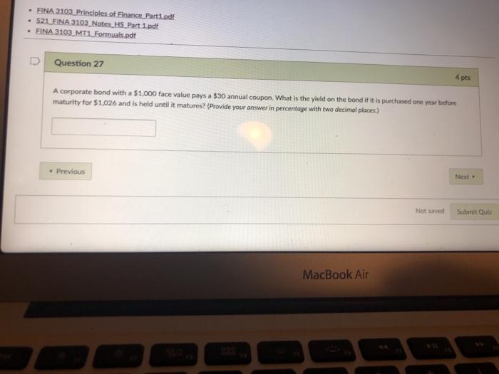 Solved • FINA 3103_Principles of Finance Part1.pdf . 521 | Chegg.com