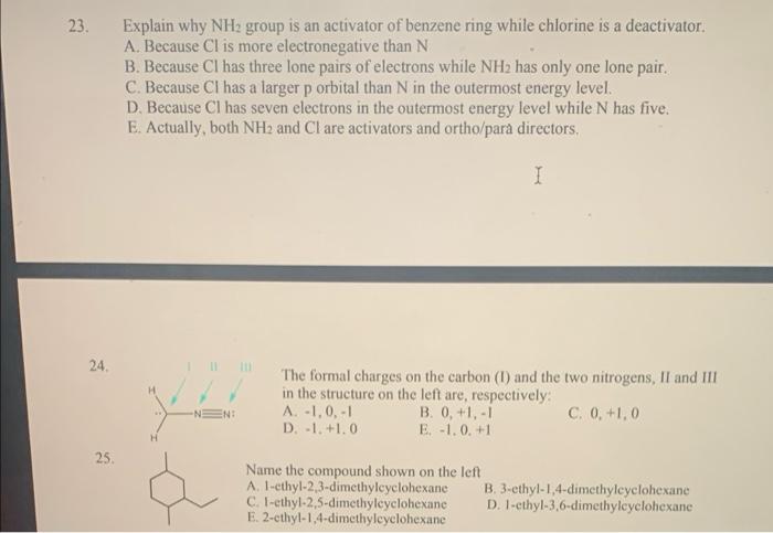 Solved 23. Explain why NH2 group is an activator of benzene | Chegg.com