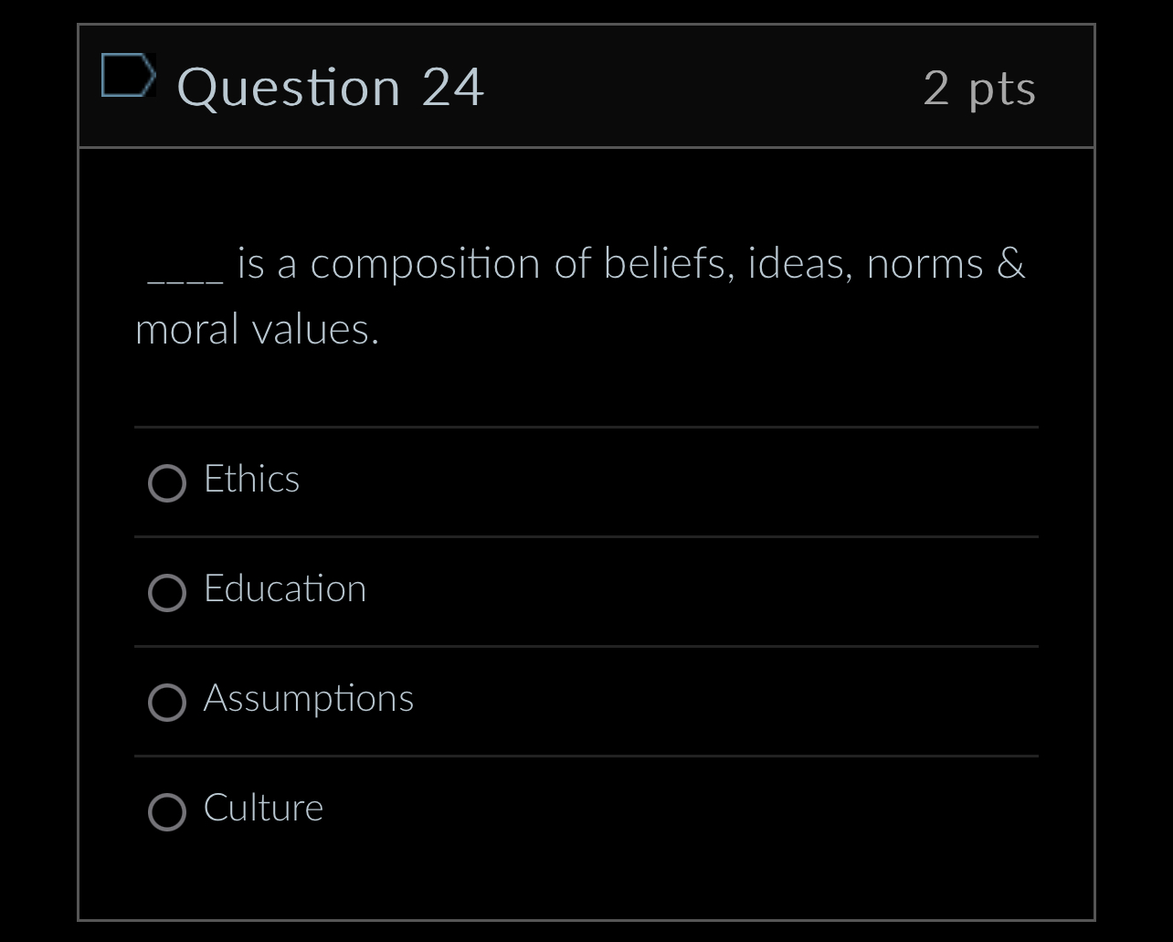 Solved Question 242ptsq, ﻿is a composition of beliefs, | Chegg.com