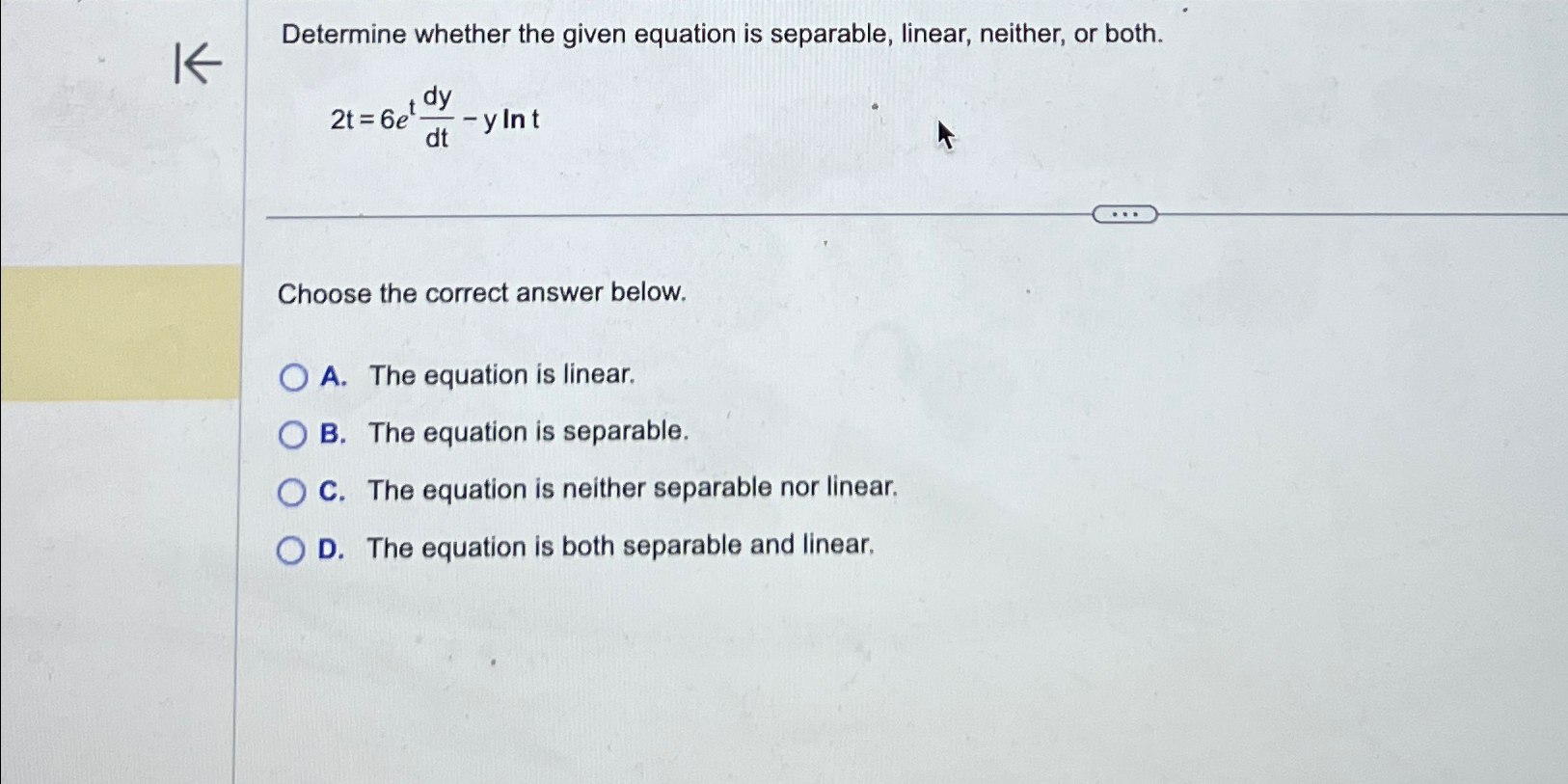 Solved Determine Whether The Given Equation Is Separable