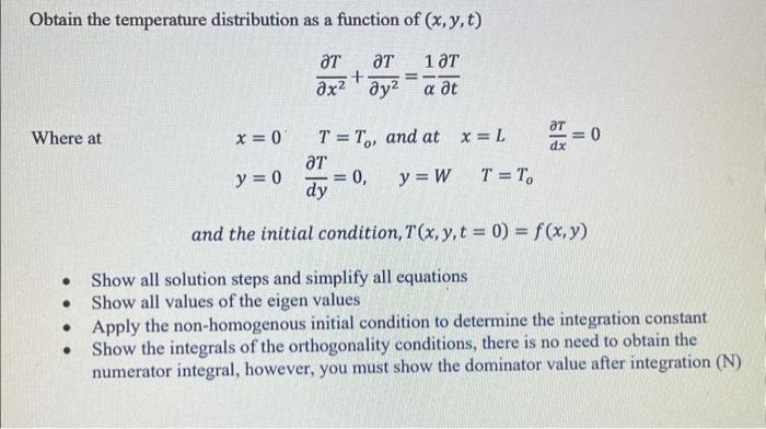 Solved Obtain the temperature distribution as a function of | Chegg.com