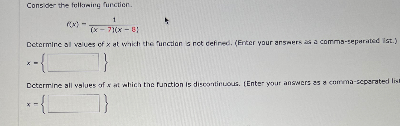 Solved Consider the following | Chegg.com