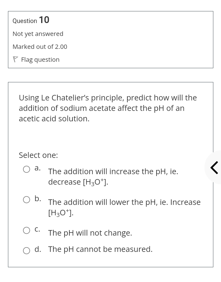 Solved Using Le Chatelier's principle, predict how will the | Chegg.com