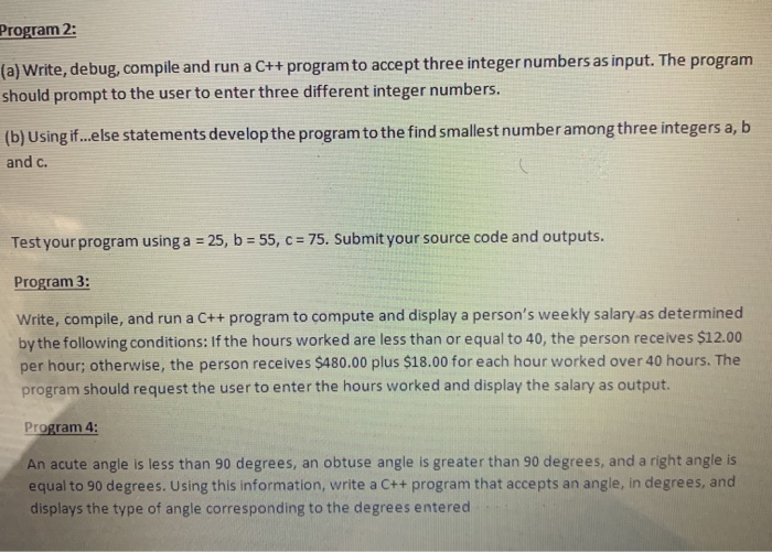 Solved Program 2 A Write Debug Compile And Run A C 7252