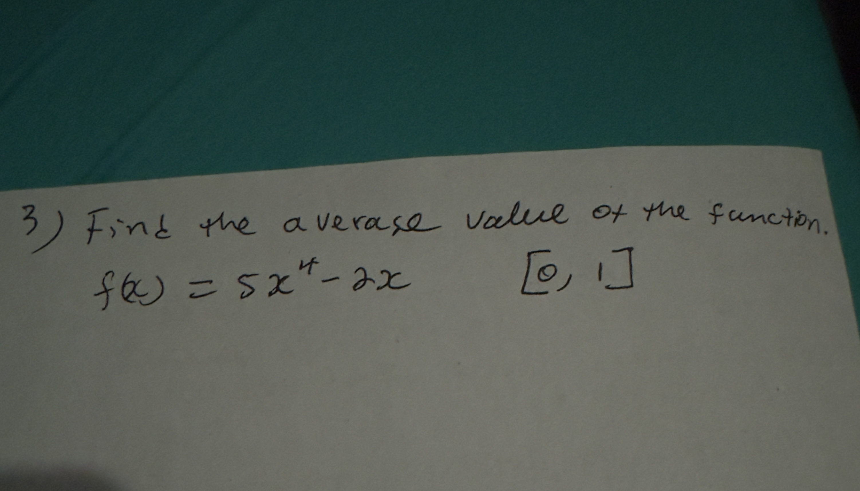 Solved Find the averase value of the | Chegg.com