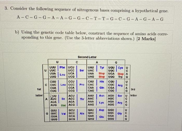 Solved 3. Consider the following sequence of nitrogenous | Chegg.com