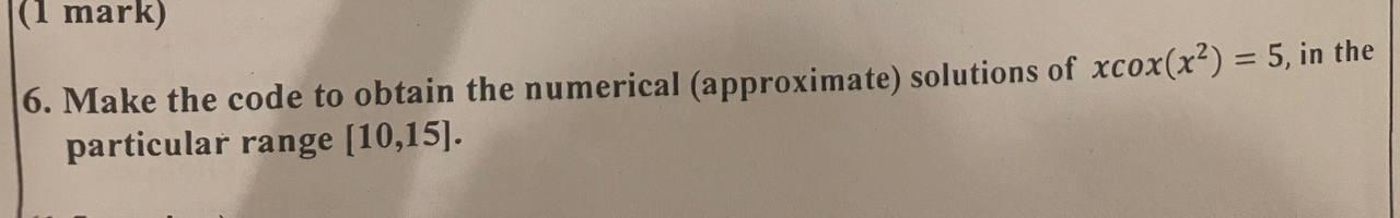 Solved 6. Make the code to obtain the numerical | Chegg.com