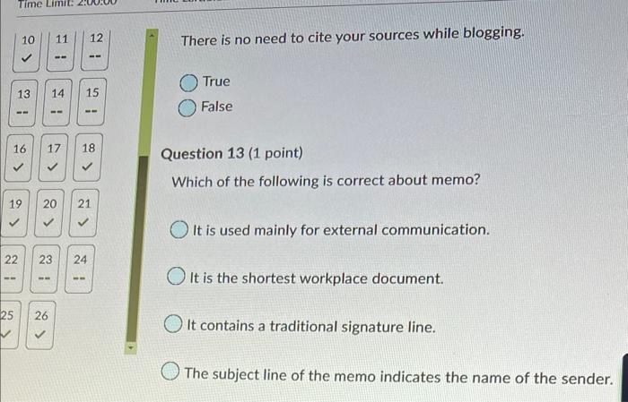 There is no need to cite your sources while blogging. | Chegg.com