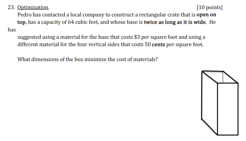 Solved Pedro has contacted a local company to construct a | Chegg.com