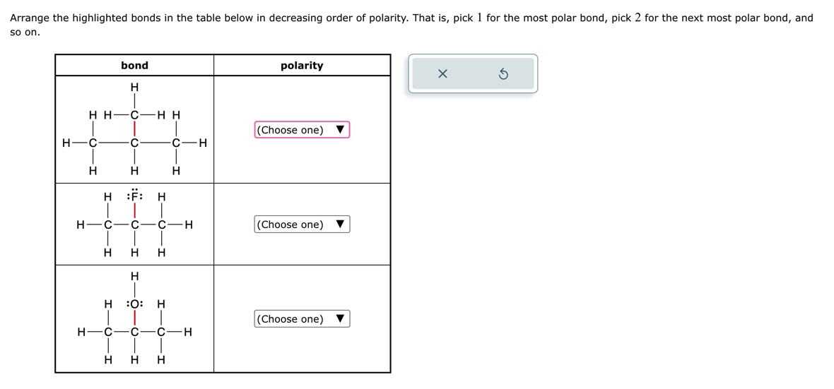 Solved Arrange the highlighted bonds in the table below in | Chegg.com